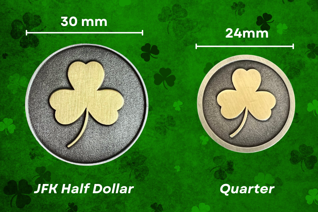 Shamrock Magnetic Golf Ball Marker | Full Metal Markers