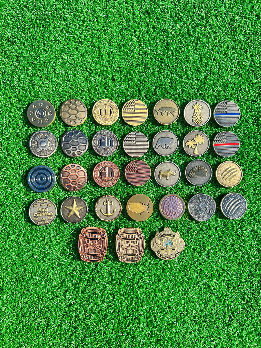 Mix and Match Custom Golf Ball Marker Trio | Set of 3 | Full Metal Markers